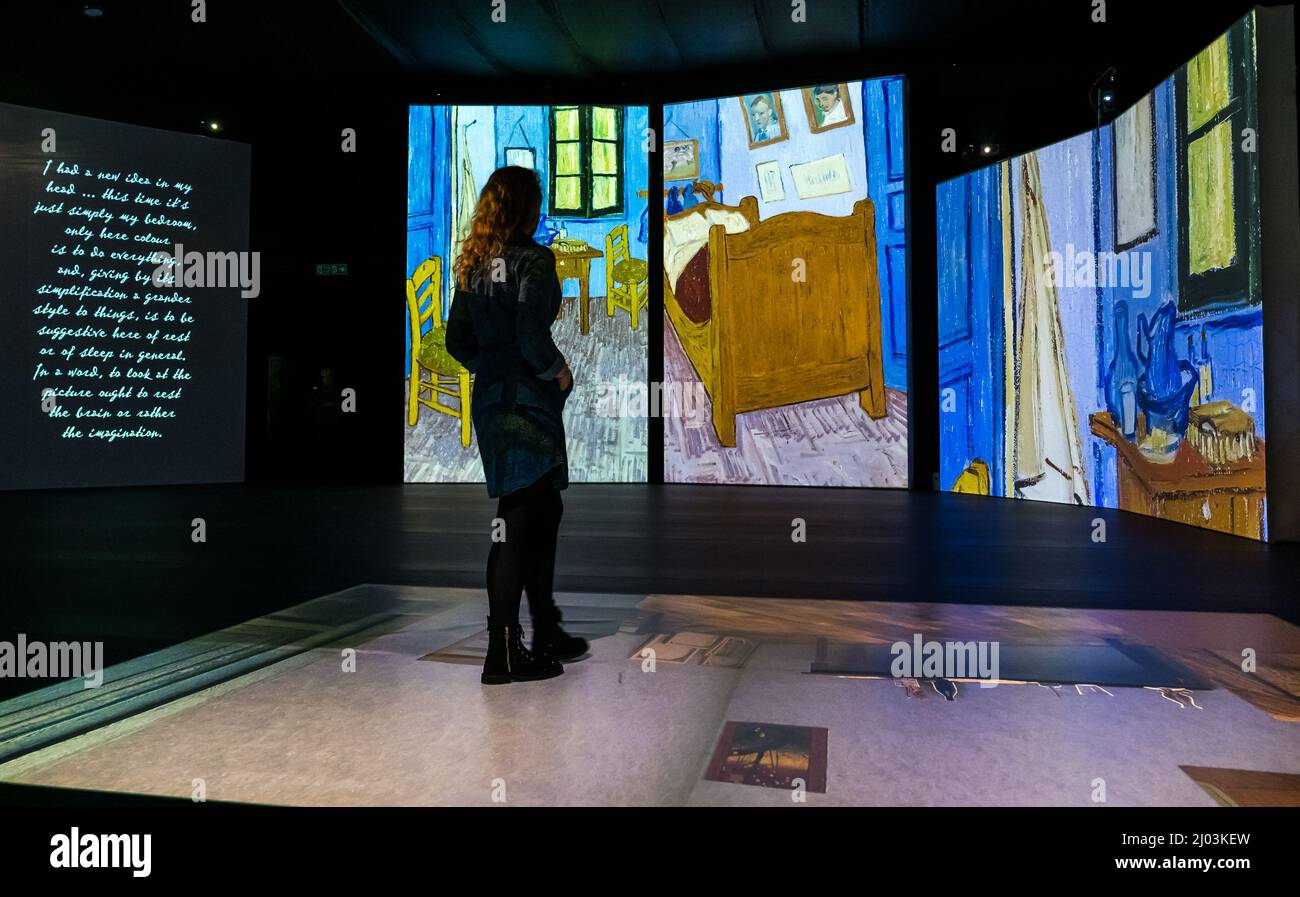 Festival Square, Edinburgh, Scotland, UK, 16 March 2022. Van Gogh Alive ...