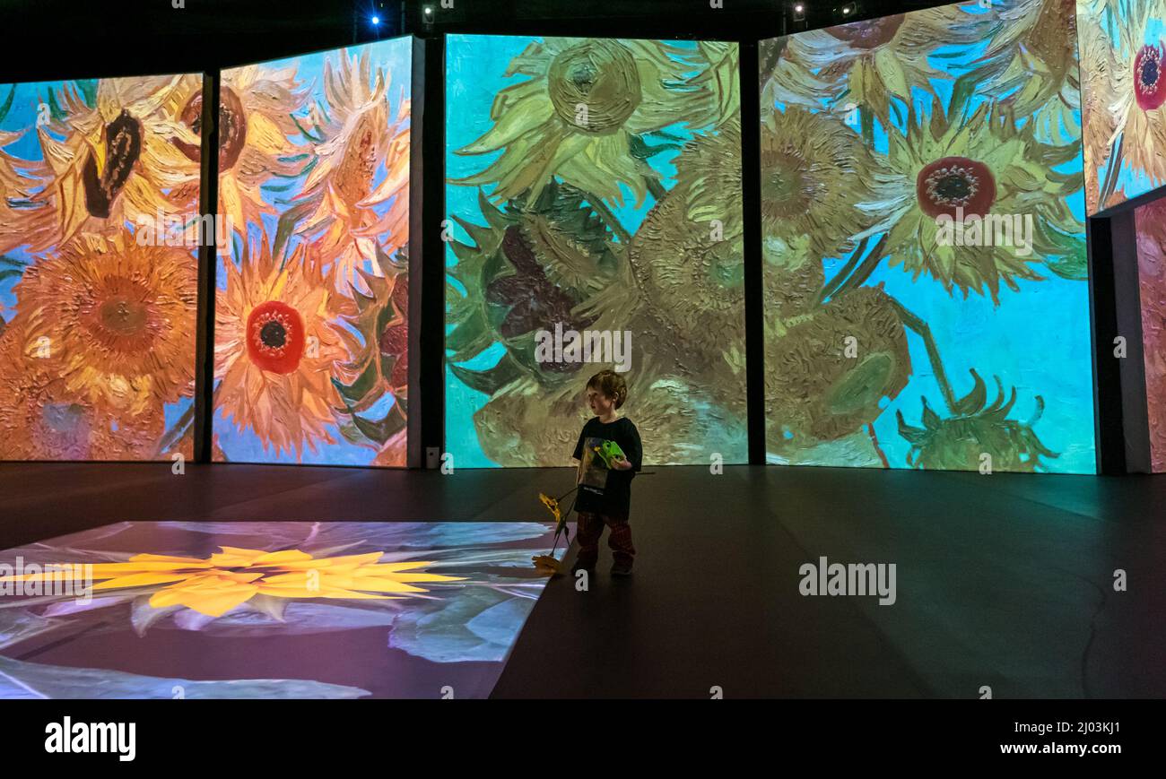 Festival Square, Edinburgh, Scotland, UK, 16 March 2022. Van Gogh Alive ...