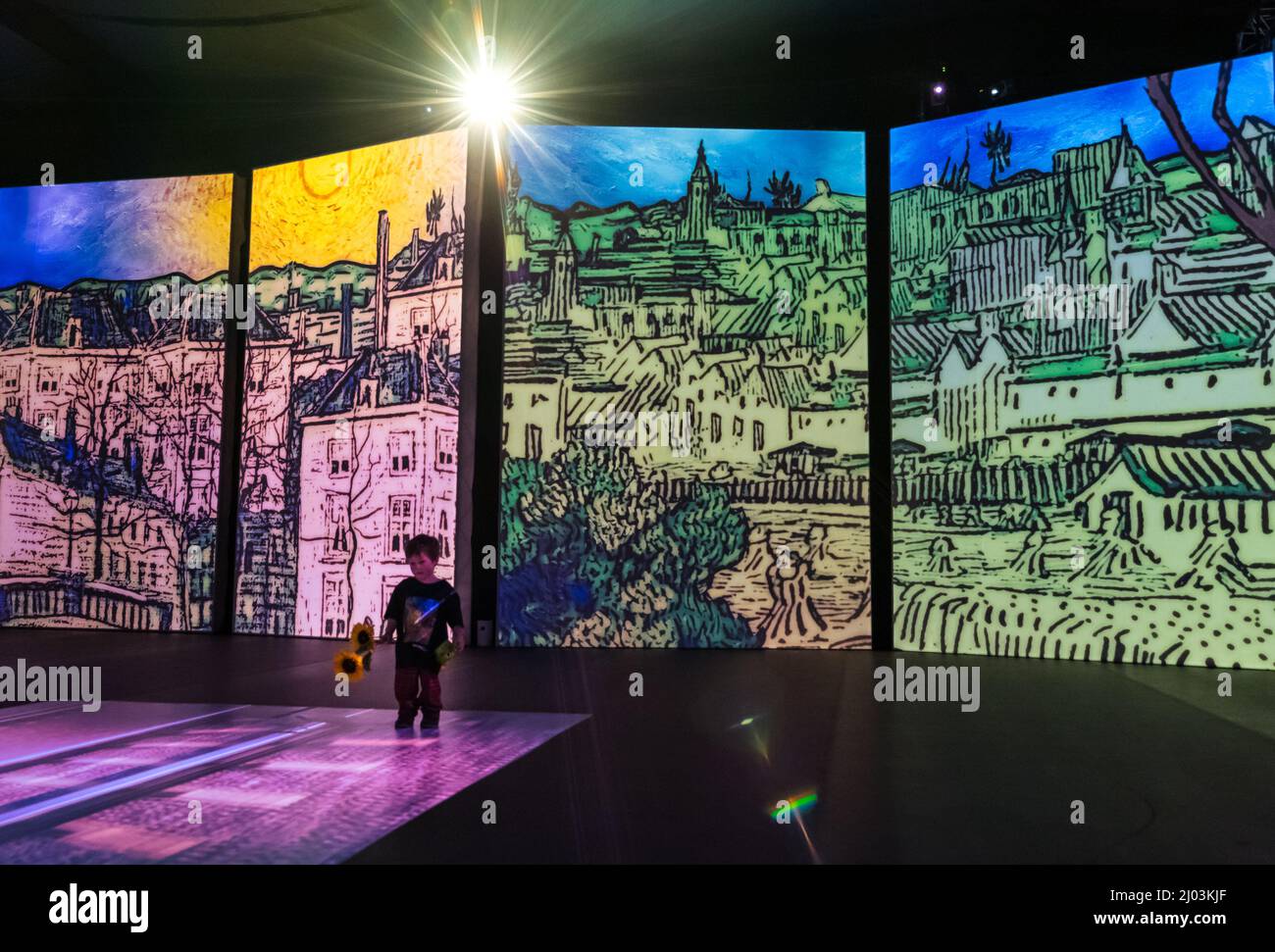 Festival Square, Edinburgh, Scotland, UK, 16 March 2022. Van Gogh Alive ...