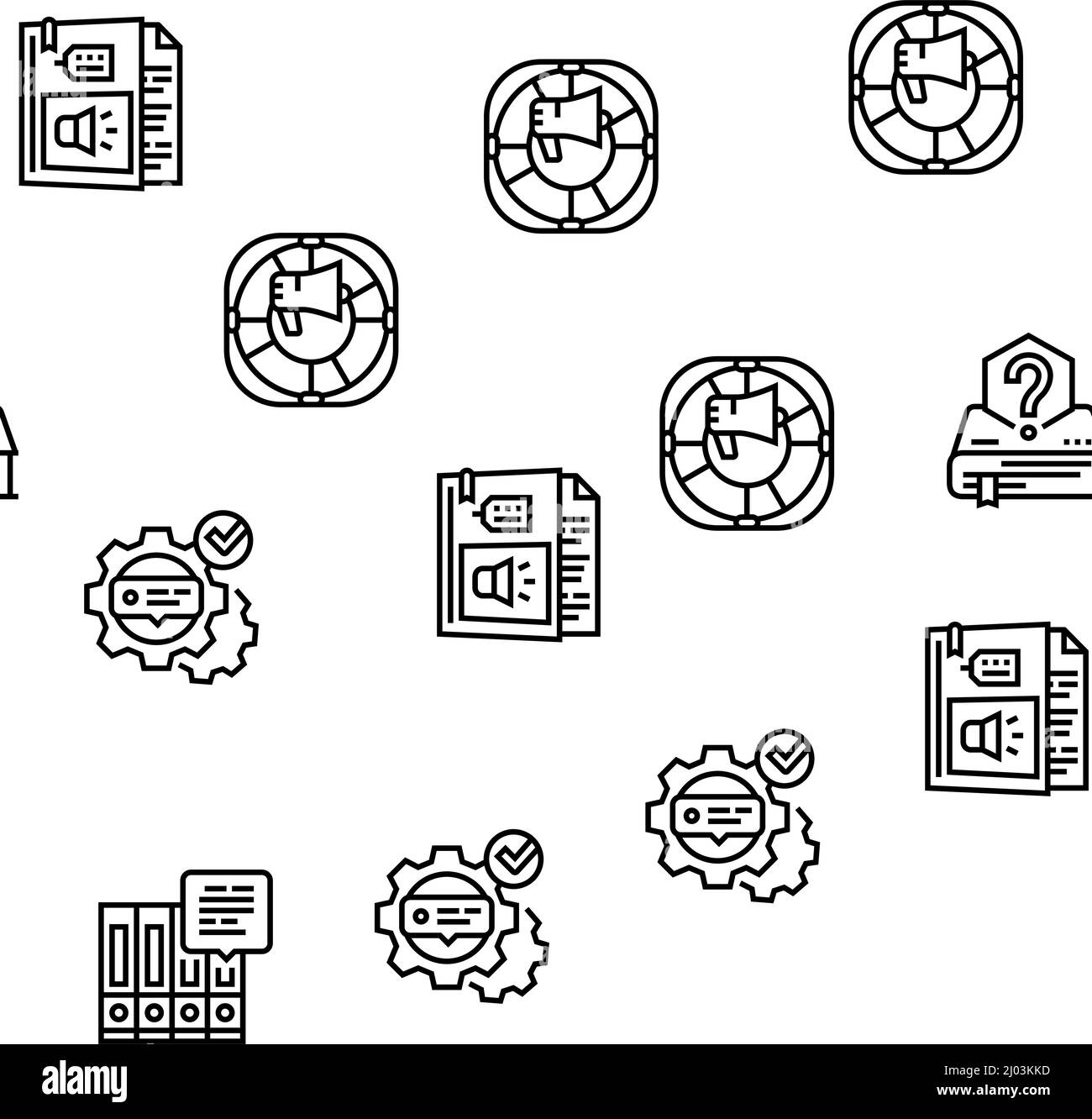 Information And Client Supporting Vector Seamless Pattern Stock Vector ...