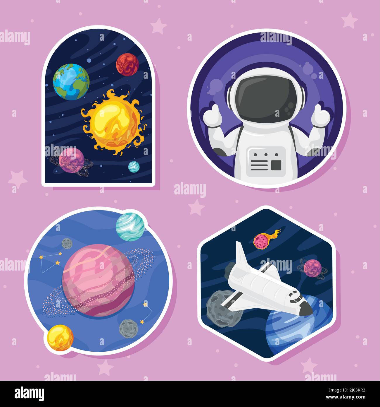 four space outer set scenes Stock Vector Image & Art - Alamy