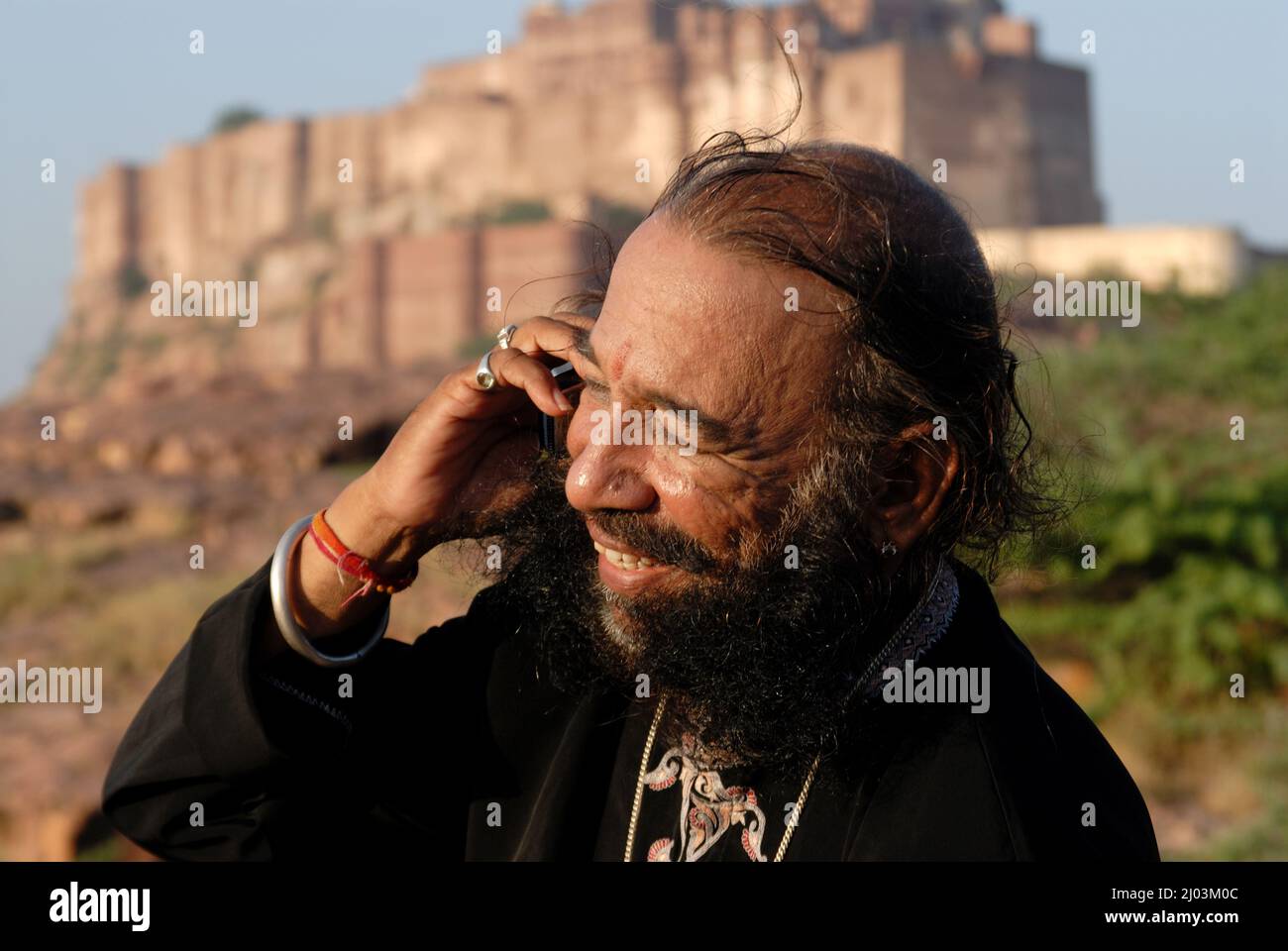 Jodhpur; Rajasthan; India; Asia; Oct, 07, 2006 - Rajasthani rajput man ...