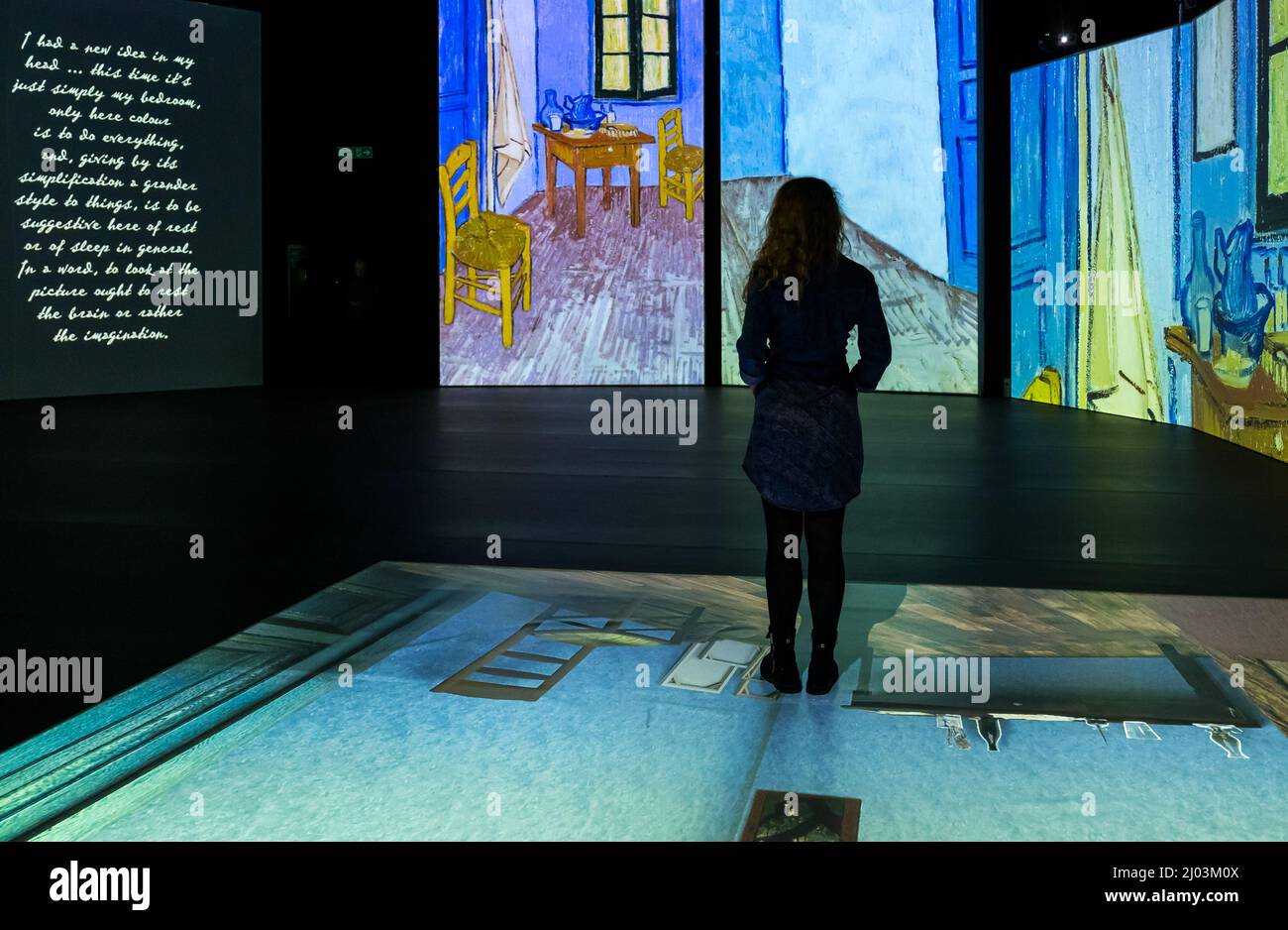 Festival Square, Edinburgh, Scotland, UK, 16 March 2022. Van Gogh Alive ...