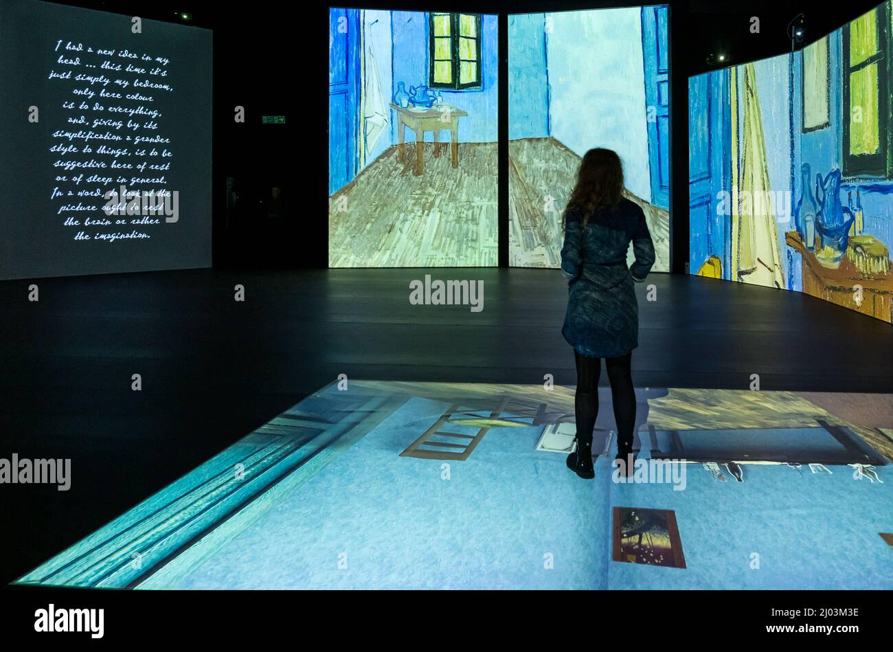 Festival Square, Edinburgh, Scotland, UK, 16 March 2022. Van Gogh Alive ...