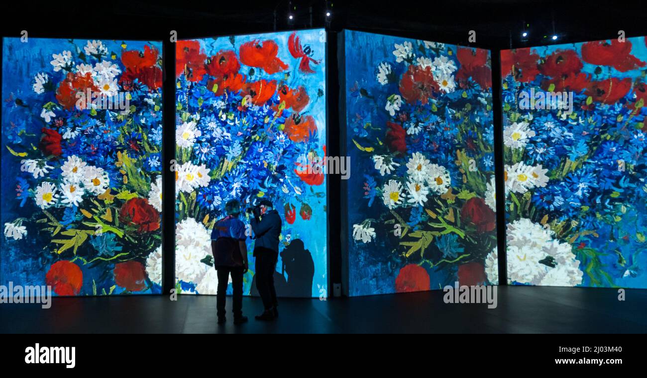 Festival Square, Edinburgh, Scotland, UK, 16 March 2022. Van Gogh Alive ...