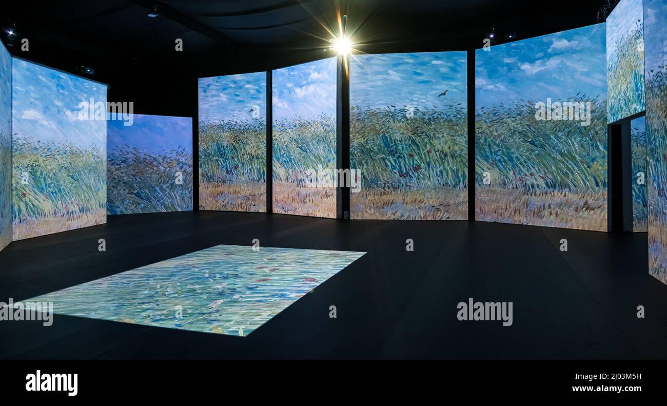 Festival Square, Edinburgh, Scotland, UK, 16 March 2022. Van Gogh Alive ...