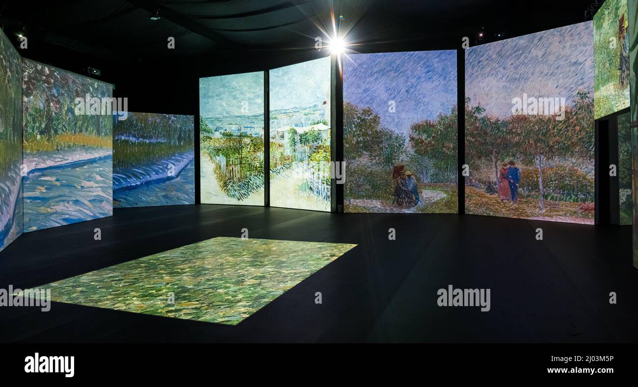 Festival Square, Edinburgh, Scotland, UK, 16 March 2022. Van Gogh Alive ...