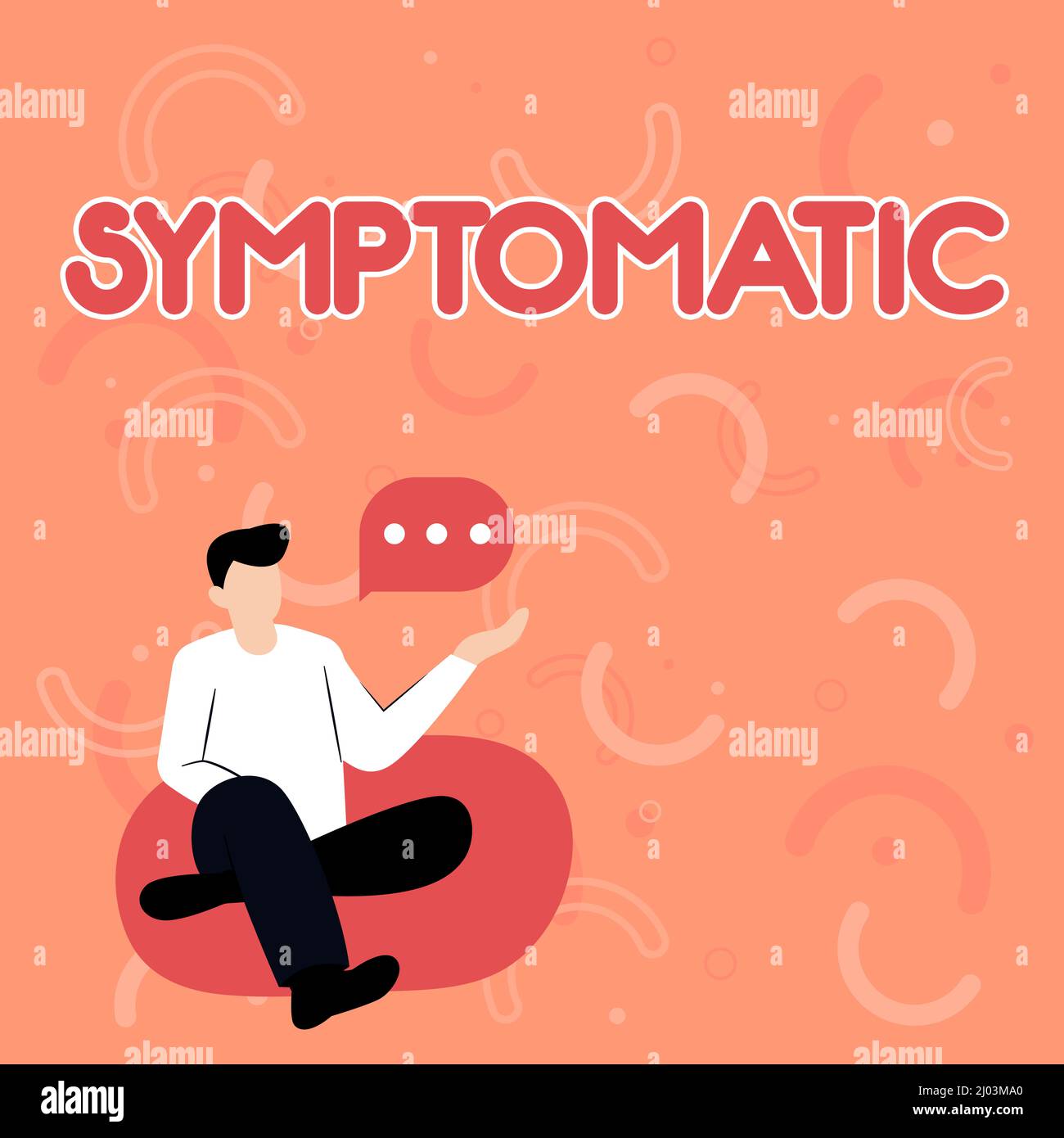 Text caption presenting Symptomatic. Business overview serving as ...