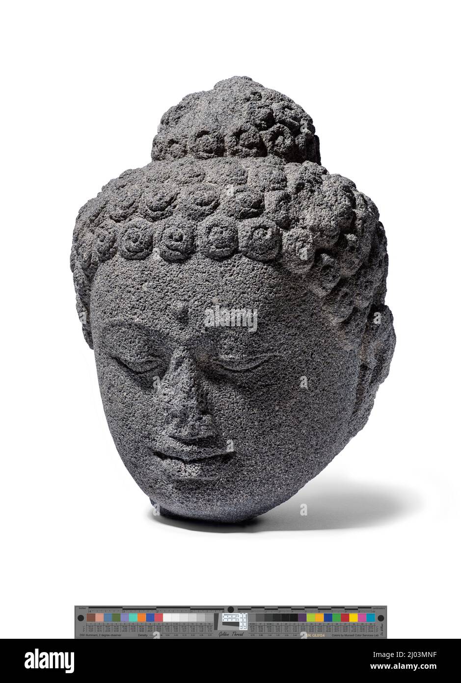 Head of a Buddha. Indonesia, Central Java, circa 825-850. Sculpture ...