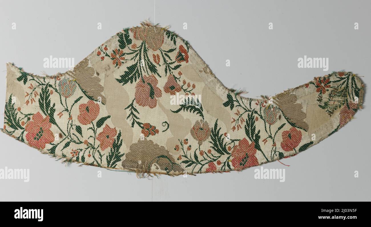 Textile Fragment. France, 18th century. Textiles; fragments. Silk satin ...