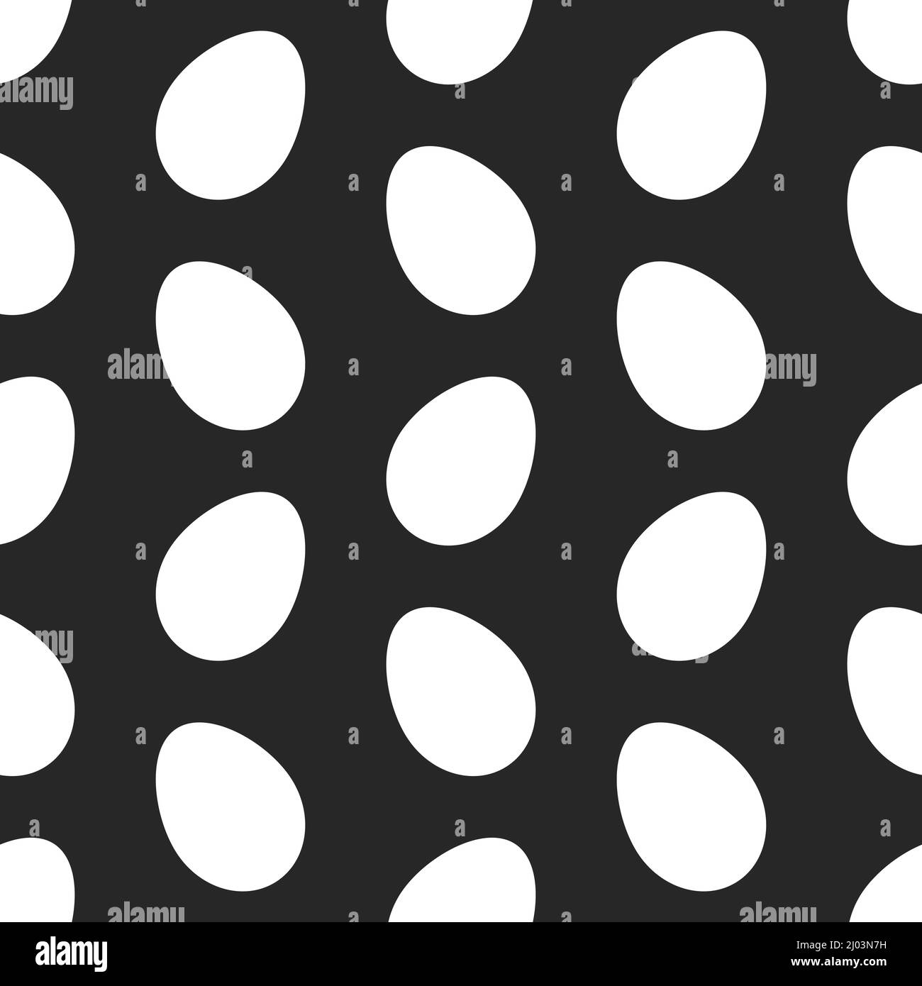 White eggs on black background seamless pattern. Vector illustration ...
