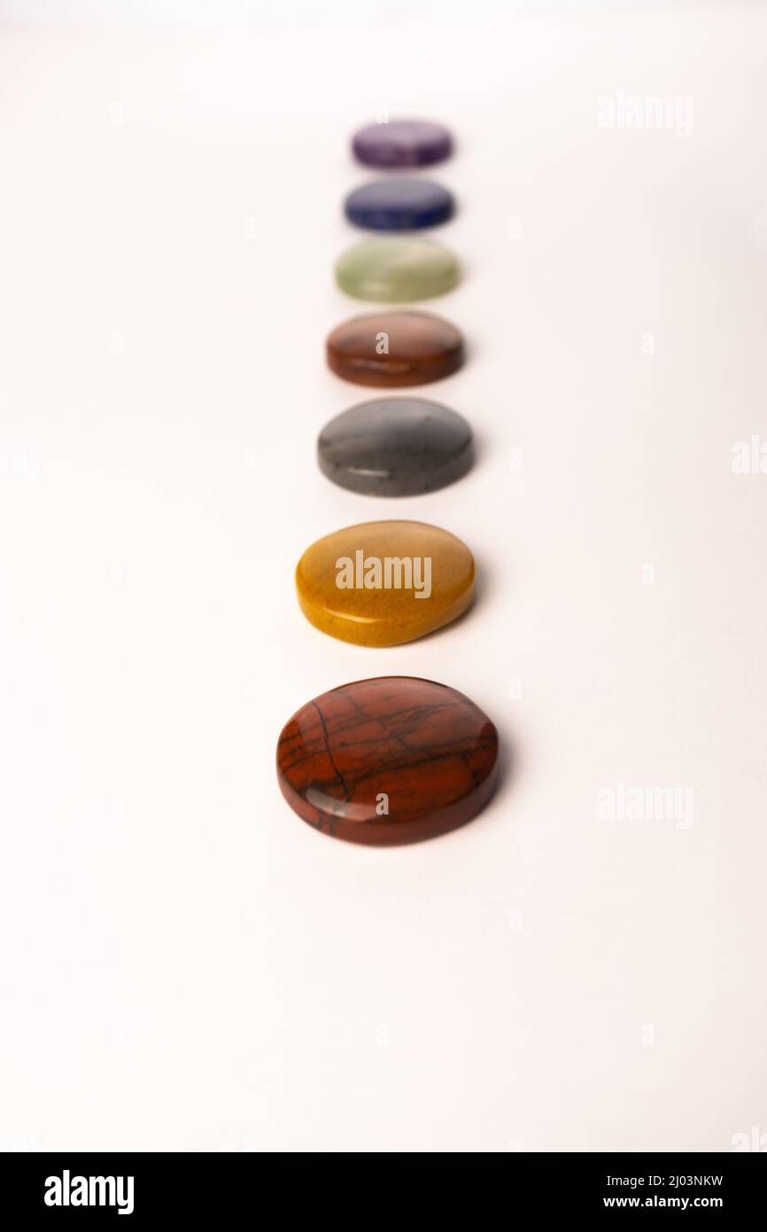 colored chakra stones Stock Photo - Alamy