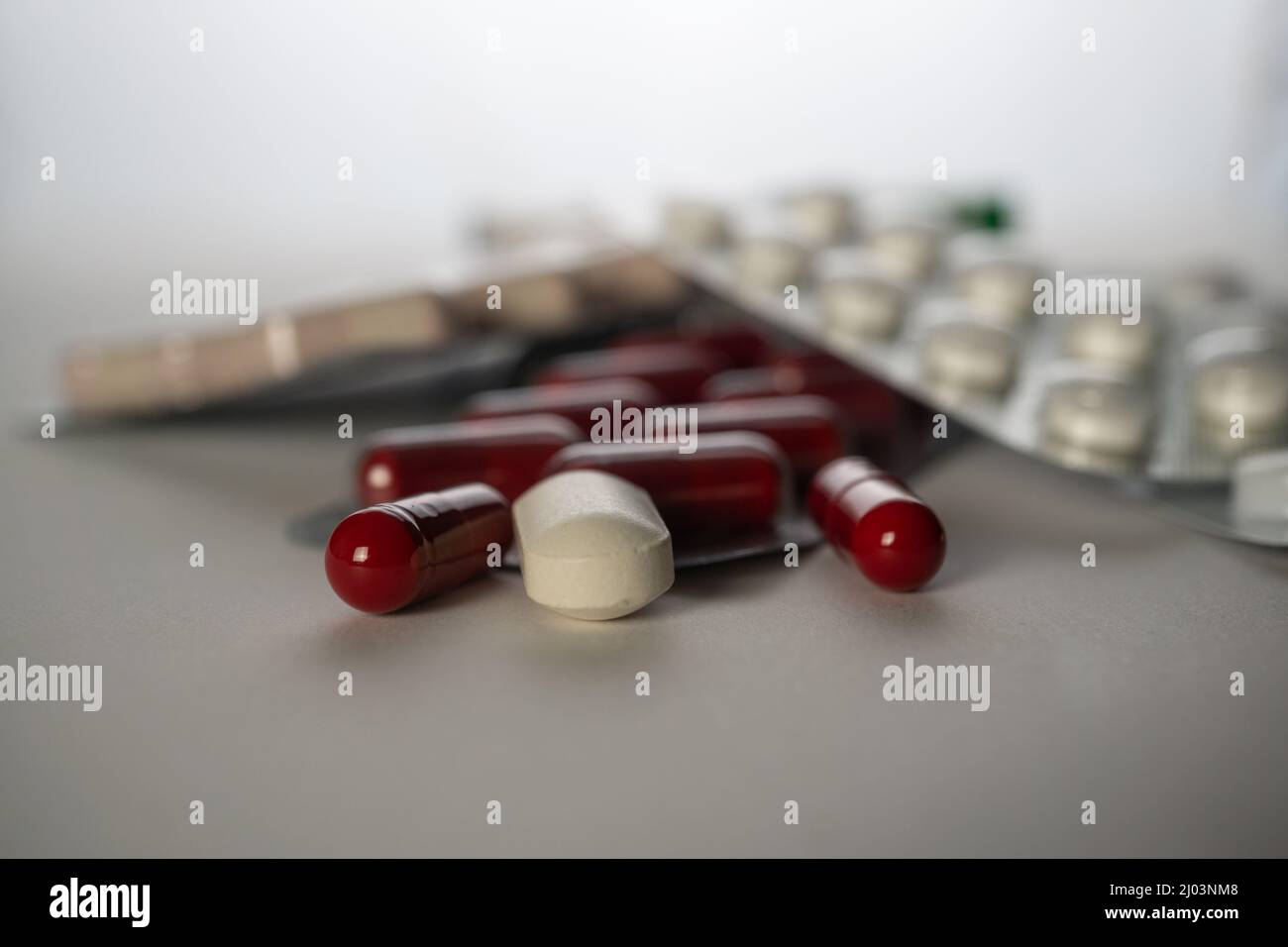 assortment of tablets and capsules Stock Photo - Alamy