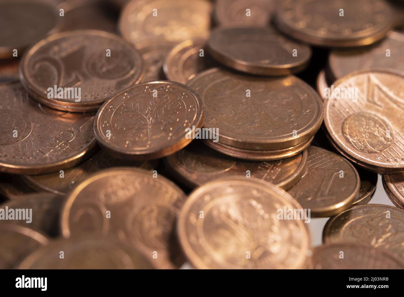 Some Euro Cent Coins Stock Photo - Alamy