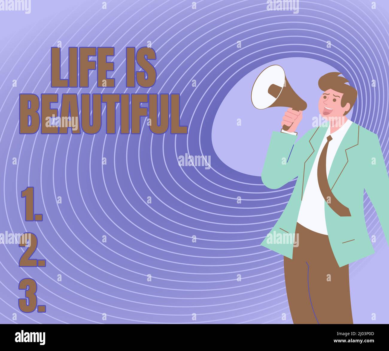 Text caption presenting Life Is Beautiful. Concept meaning enjoy every ...