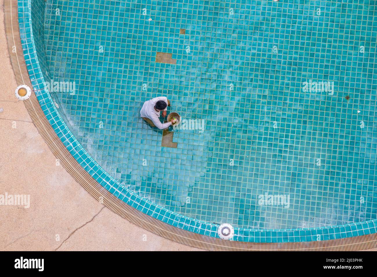 Renovation, maintenance, repair, and tiling work of a swimming pool ...