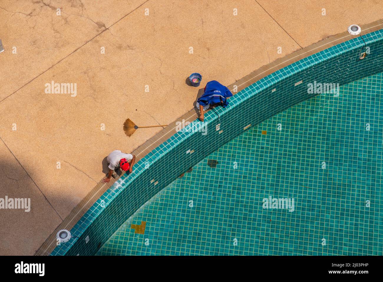 Renovation, maintenance, repair, and tiling work of a swimming pool ...