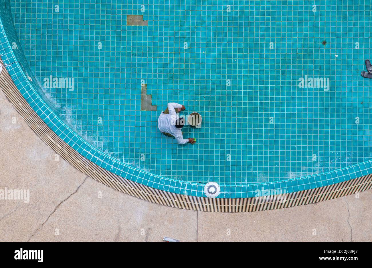 Renovation, maintenance, repair, and tiling work of a swimming pool ...