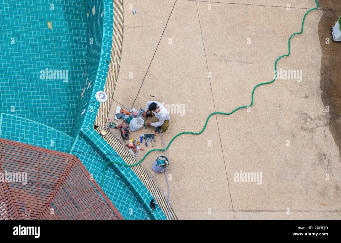 Renovation, maintenance, repair, and tiling work of a swimming pool ...