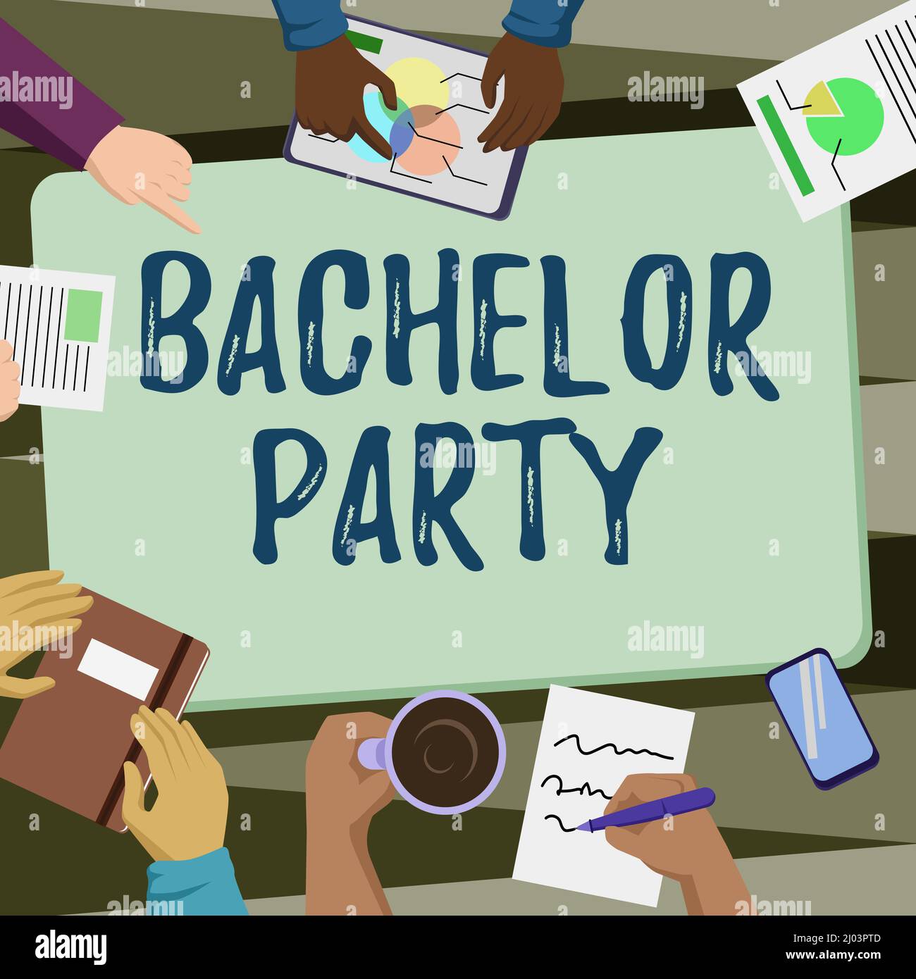 Writing displaying text Bachelor Party. Business overview Party given ... Writing displaying text Bachelor Party. Business overview Party given ...