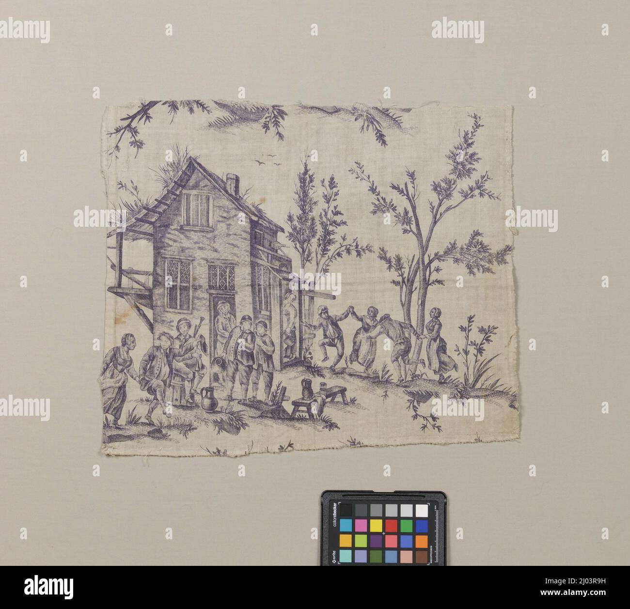 Textile Panel, 'Scenes Flamendes' Stock Photo - Alamy