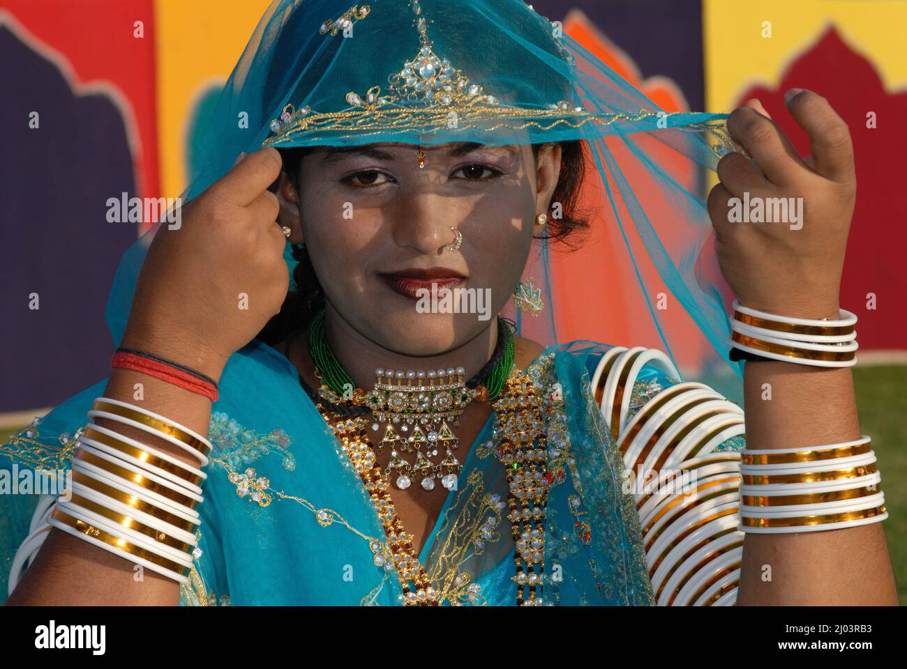 Oct 07 2006 Portrait Of Traditional Indian Rural Girl Woman In Sari