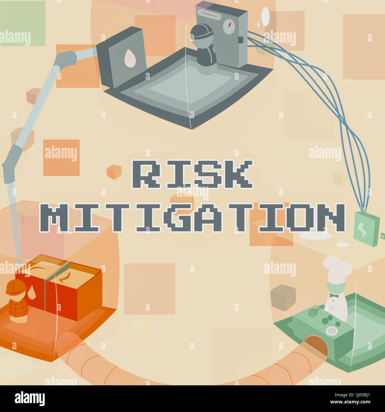Text sign showing Risk Mitigation. Internet Concept strategy to prepare ...