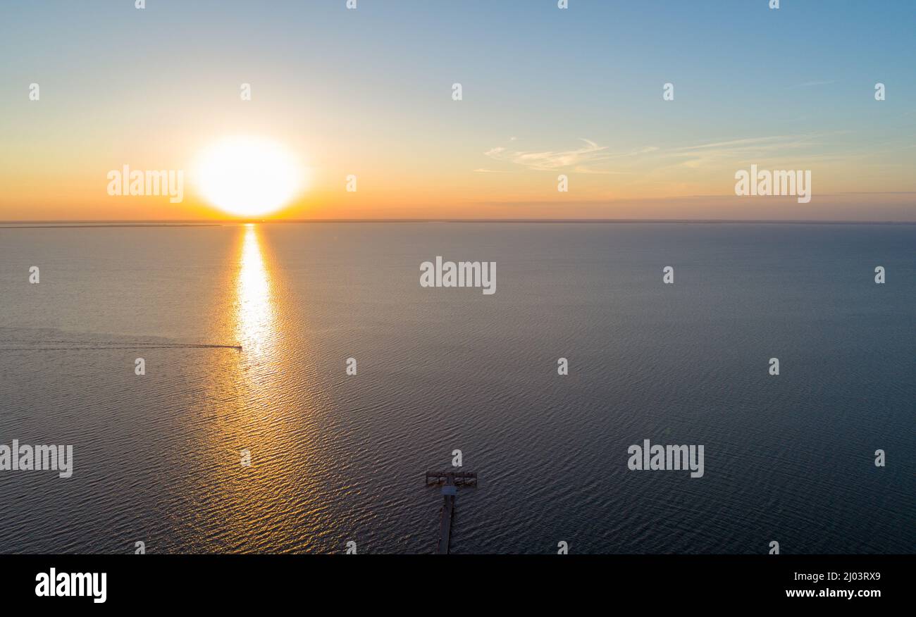 Fairhope pier at sunset Stock Photo - Alamy