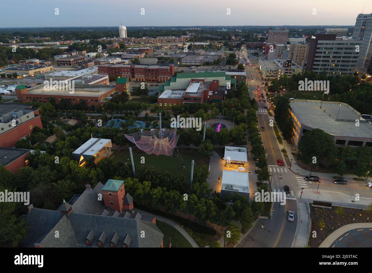 Aerial view of the LeBauer Park in North Carolina Stock Photo - Alamy