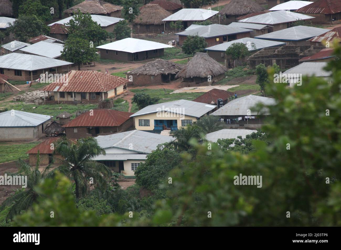 Village houses of Sierra Leone, Africa Stock Photo - Alamy