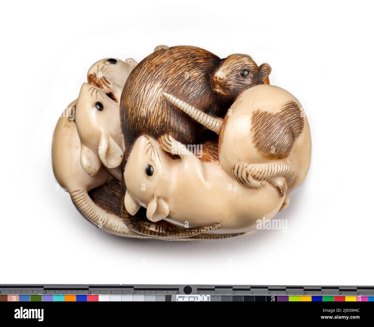 Seven Rat Group. Chikuyōsai Tomochika (Japan, 1800-1873). Japan, mid ...