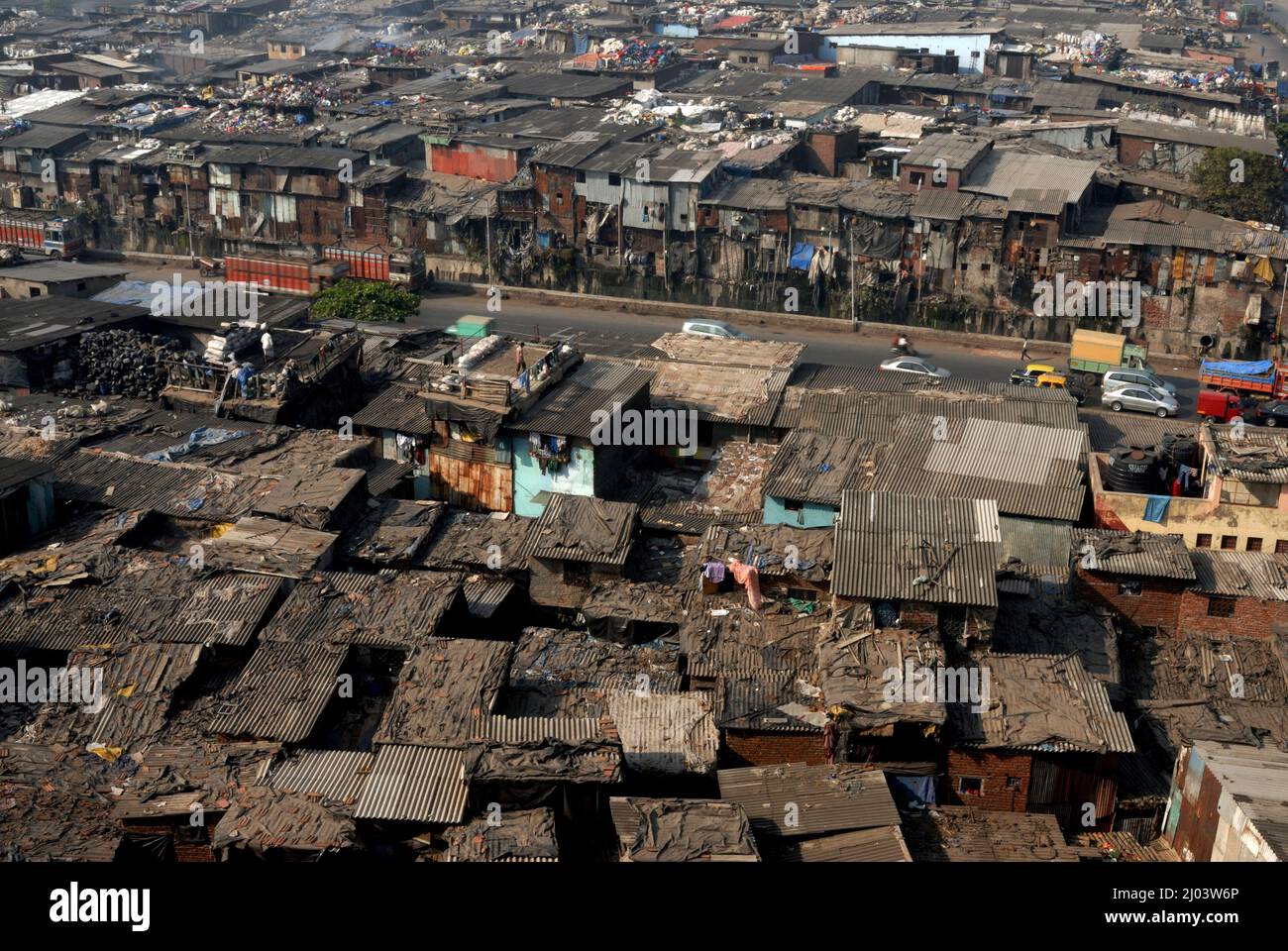 Mumbai Dec 03 2006 Aerial view of Asia's largest slums Dharavi becomes ...