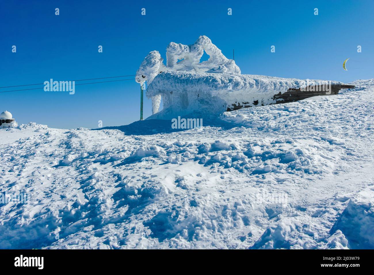 Winter view of Vitosha Mountain near Cherni Vrah peak, Sofia City ...