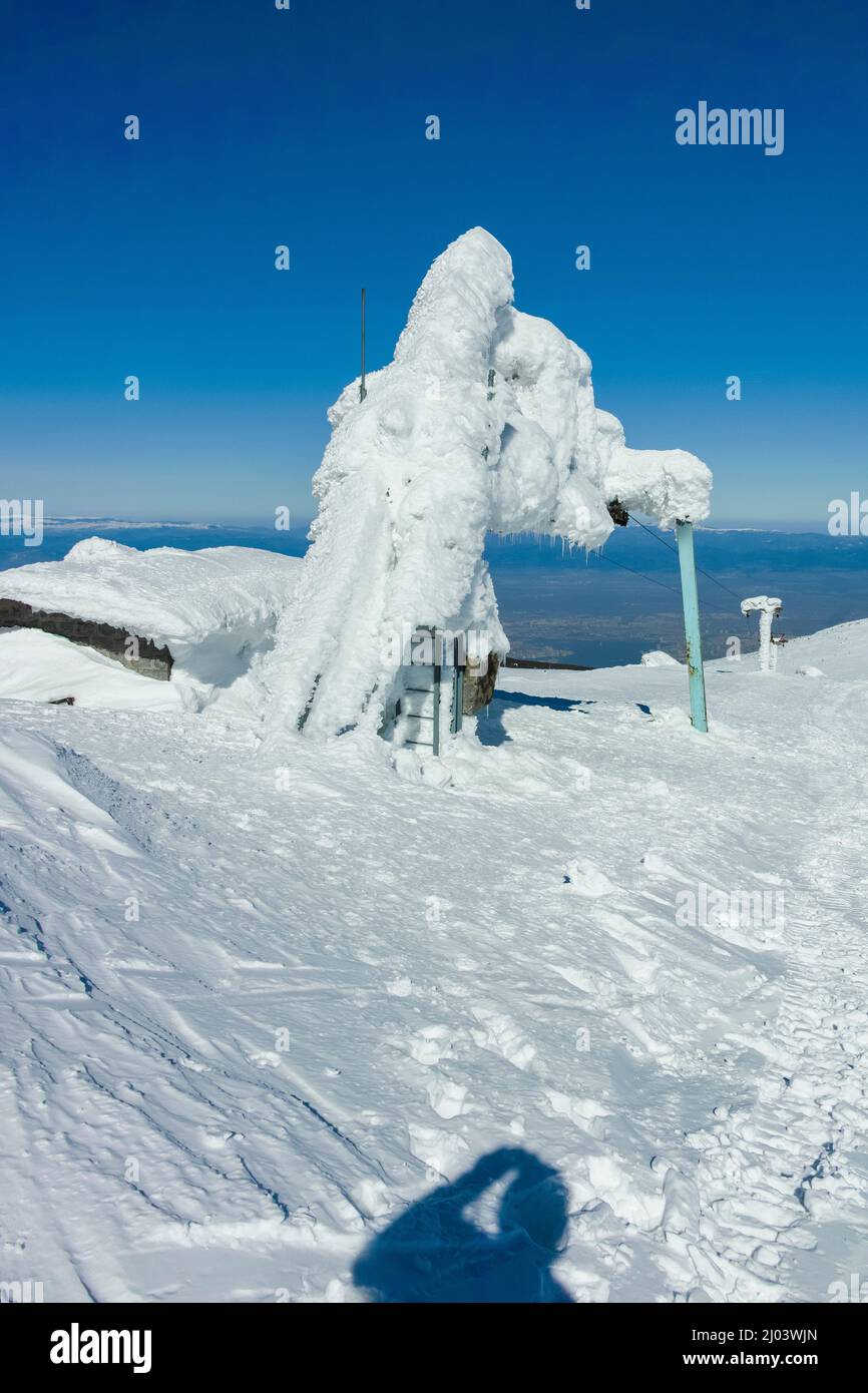 Winter view of Vitosha Mountain near Cherni Vrah peak, Sofia City ...