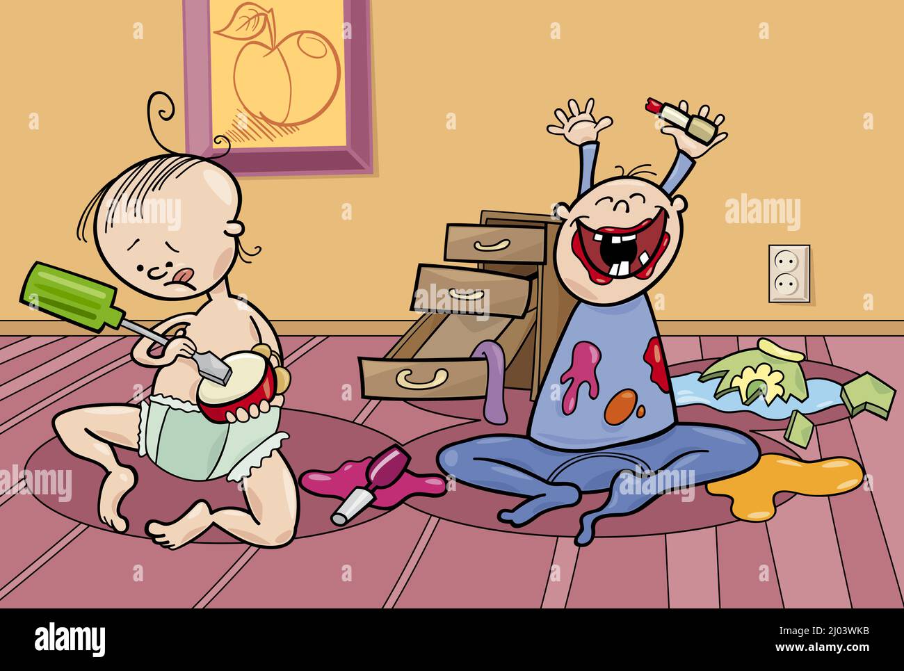 Baby spoil Stock Vector Images - Alamy