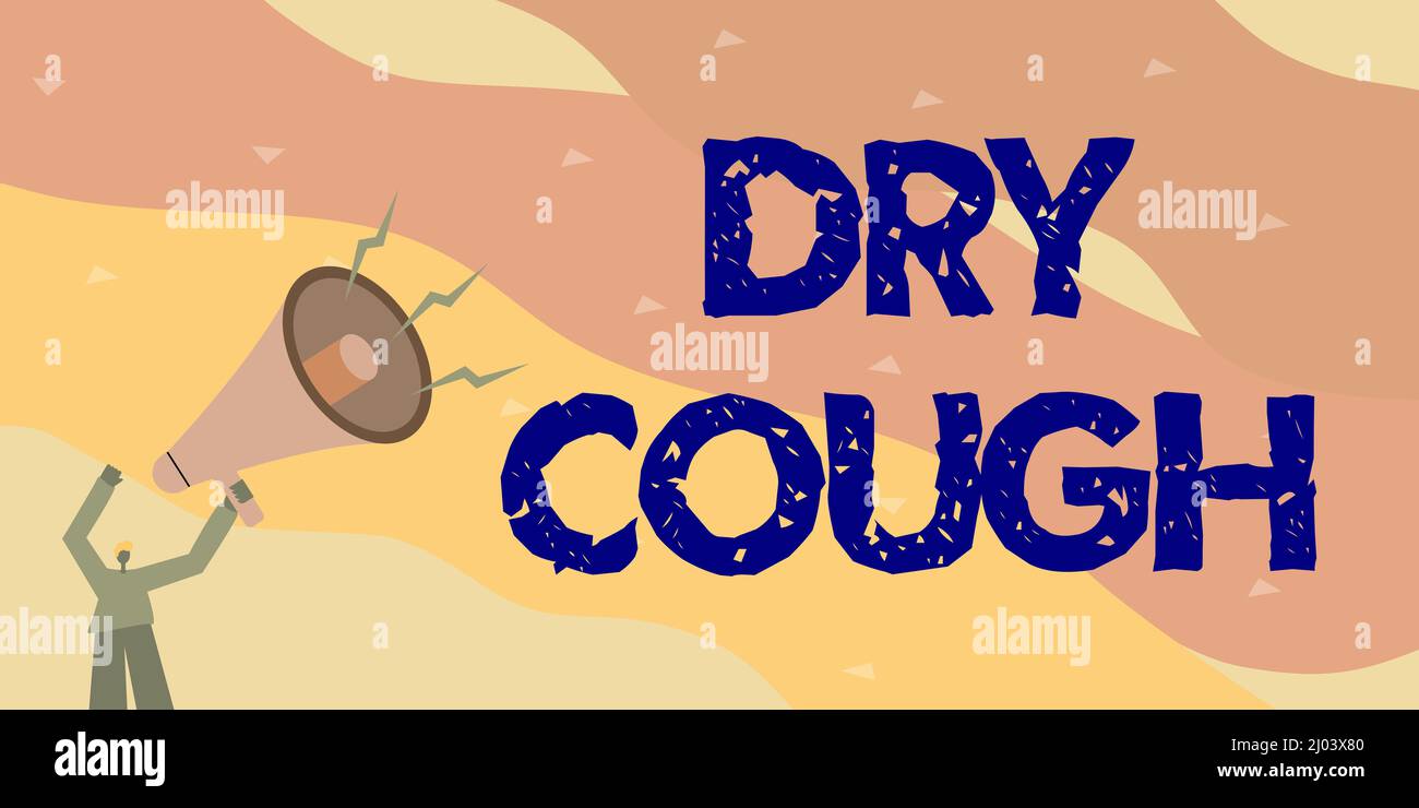 Conceptual display Dry Cough. Conceptual photo cough that are not ...