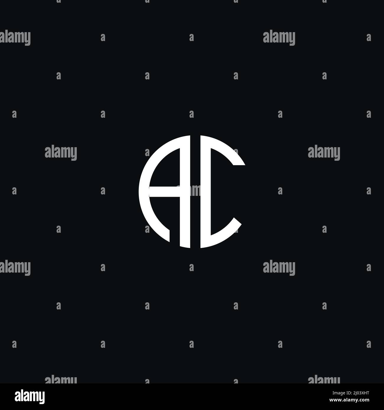 Circle monogram logo icon letter AC Stock Vector Image & Art - Alamy