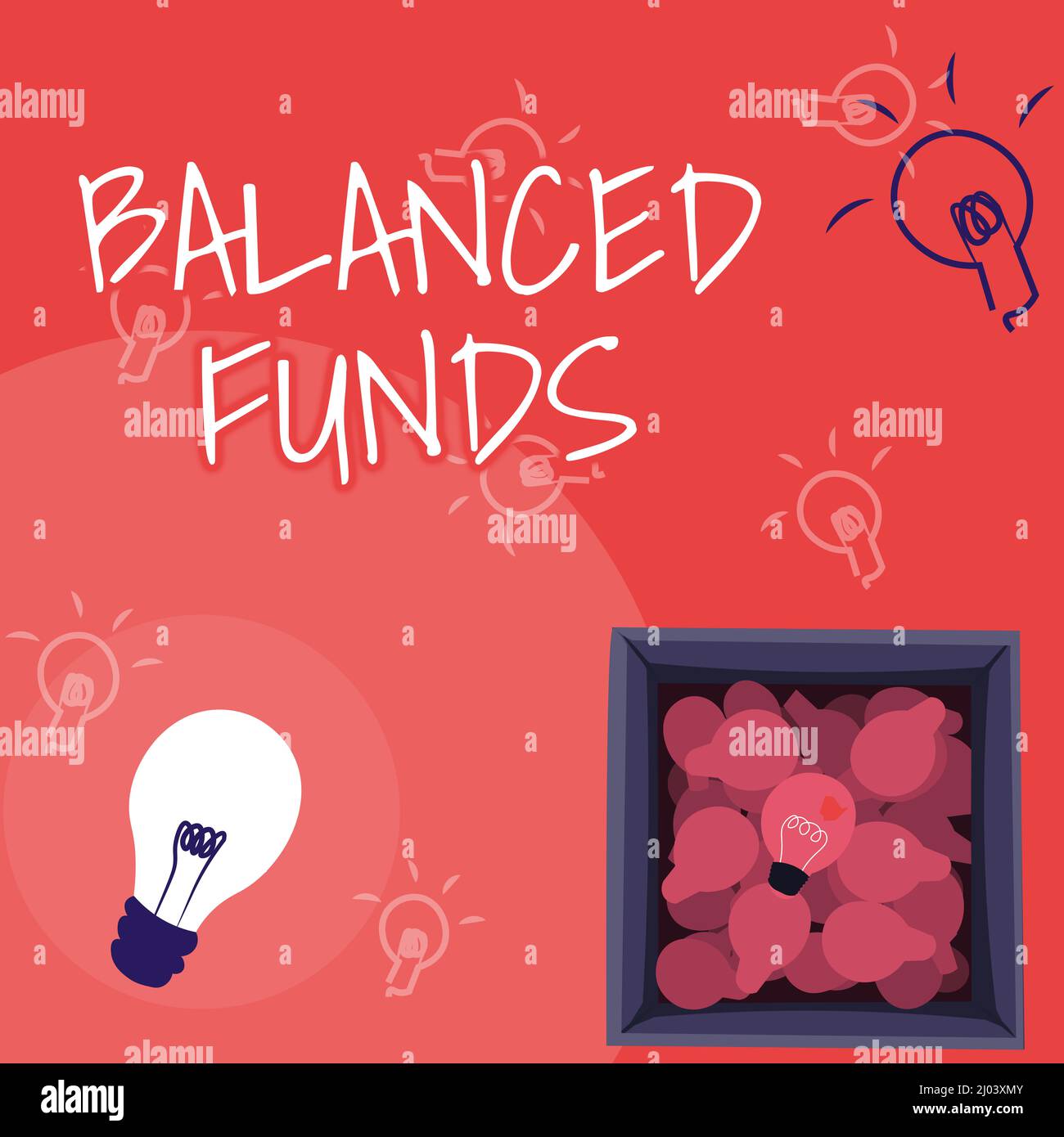 Sign displaying Balanced Funds. Business idea hybrid mutual fund that ...