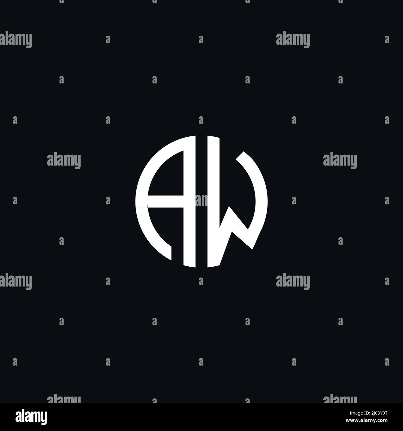 Aw letter icon vector Stock Vector Images - Alamy