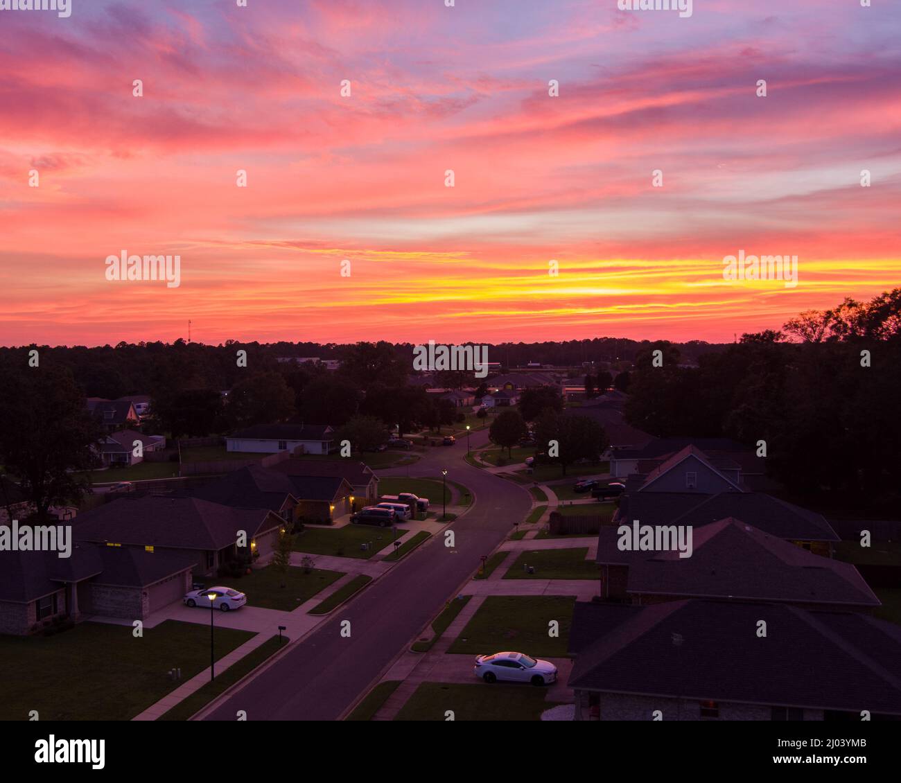 Western Mobile, Alabama at sunset Stock Photo - Alamy