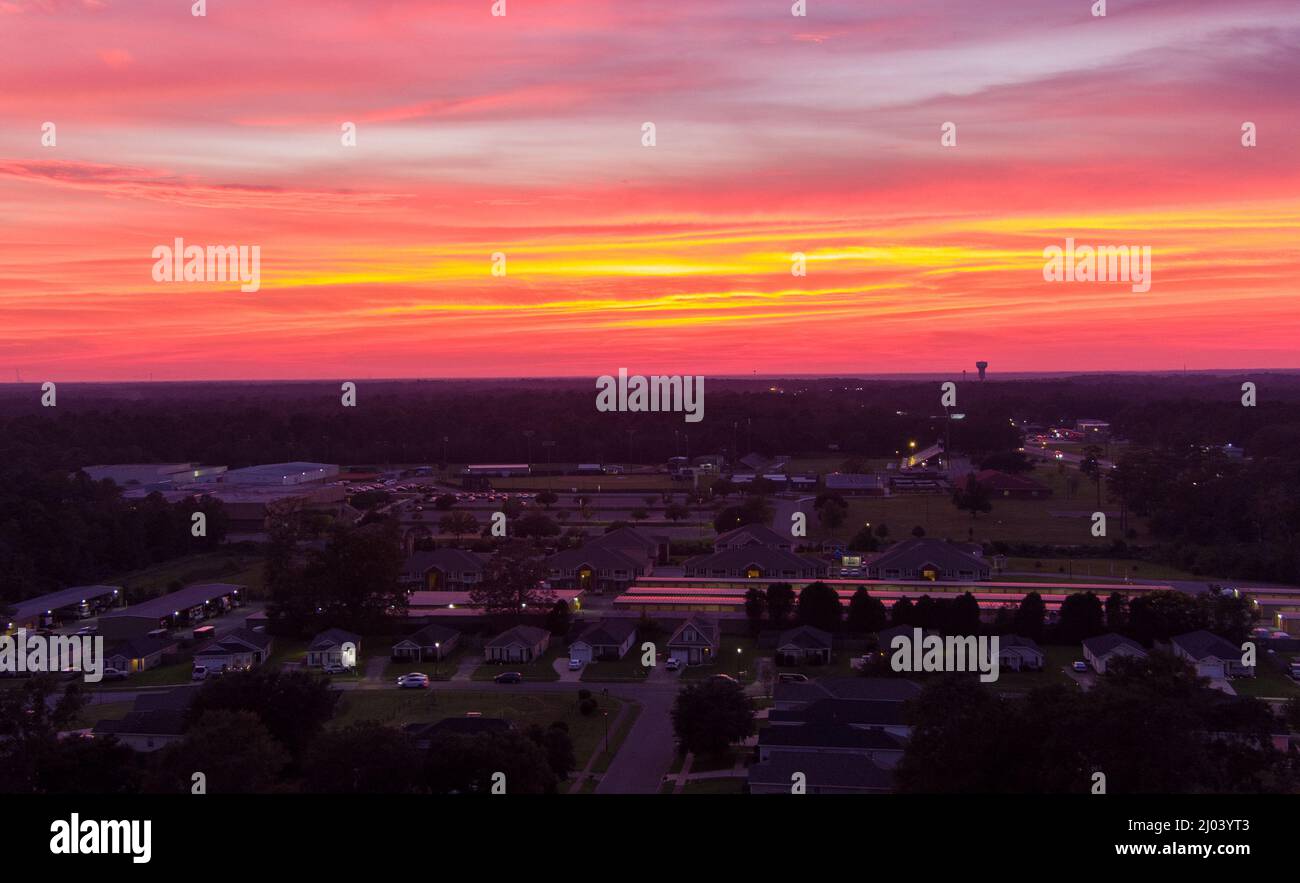 Western Mobile, Alabama at sunset Stock Photo - Alamy