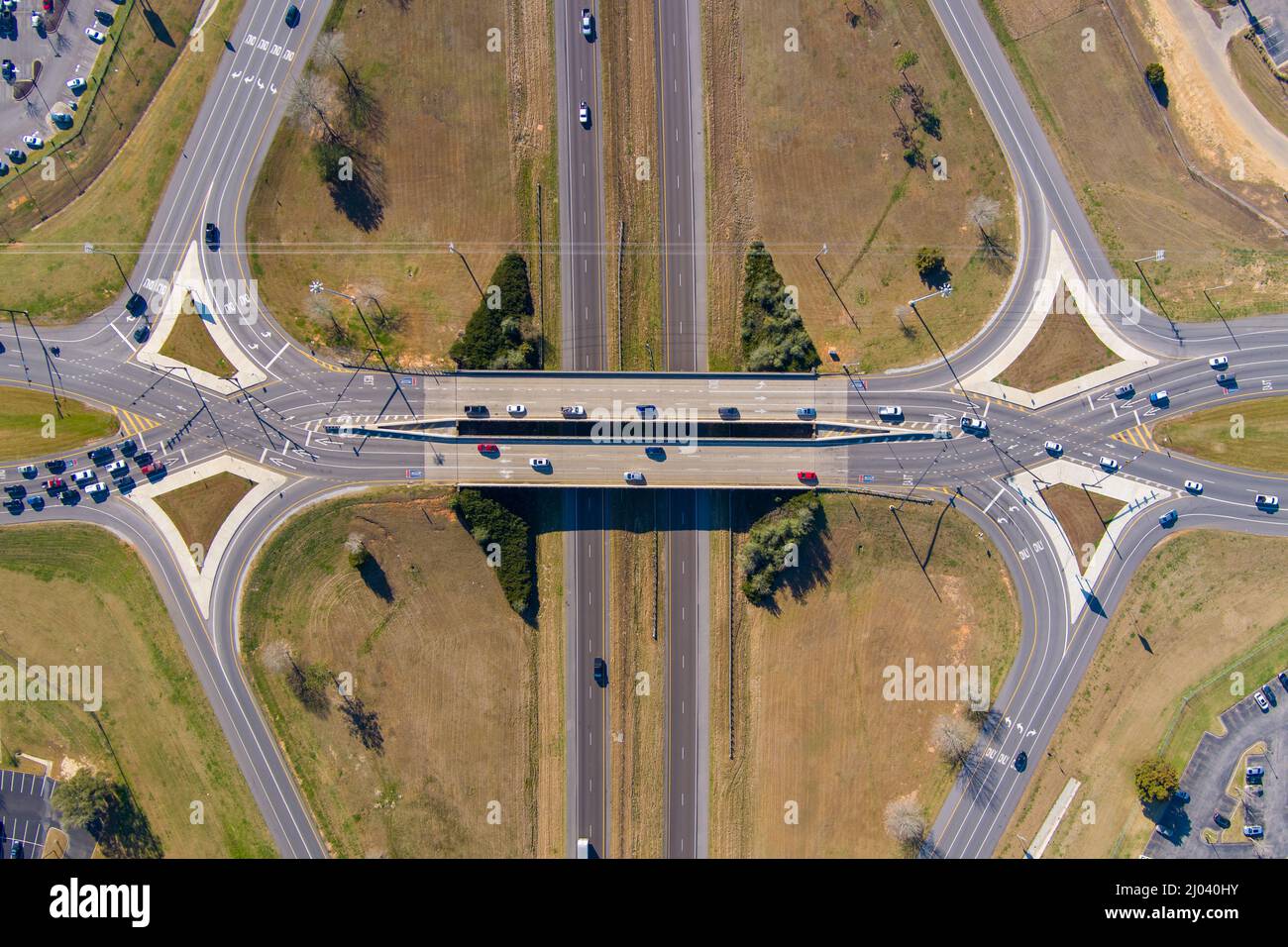 Malbis, Alabama diverging diamond interchange Stock Photo - Alamy