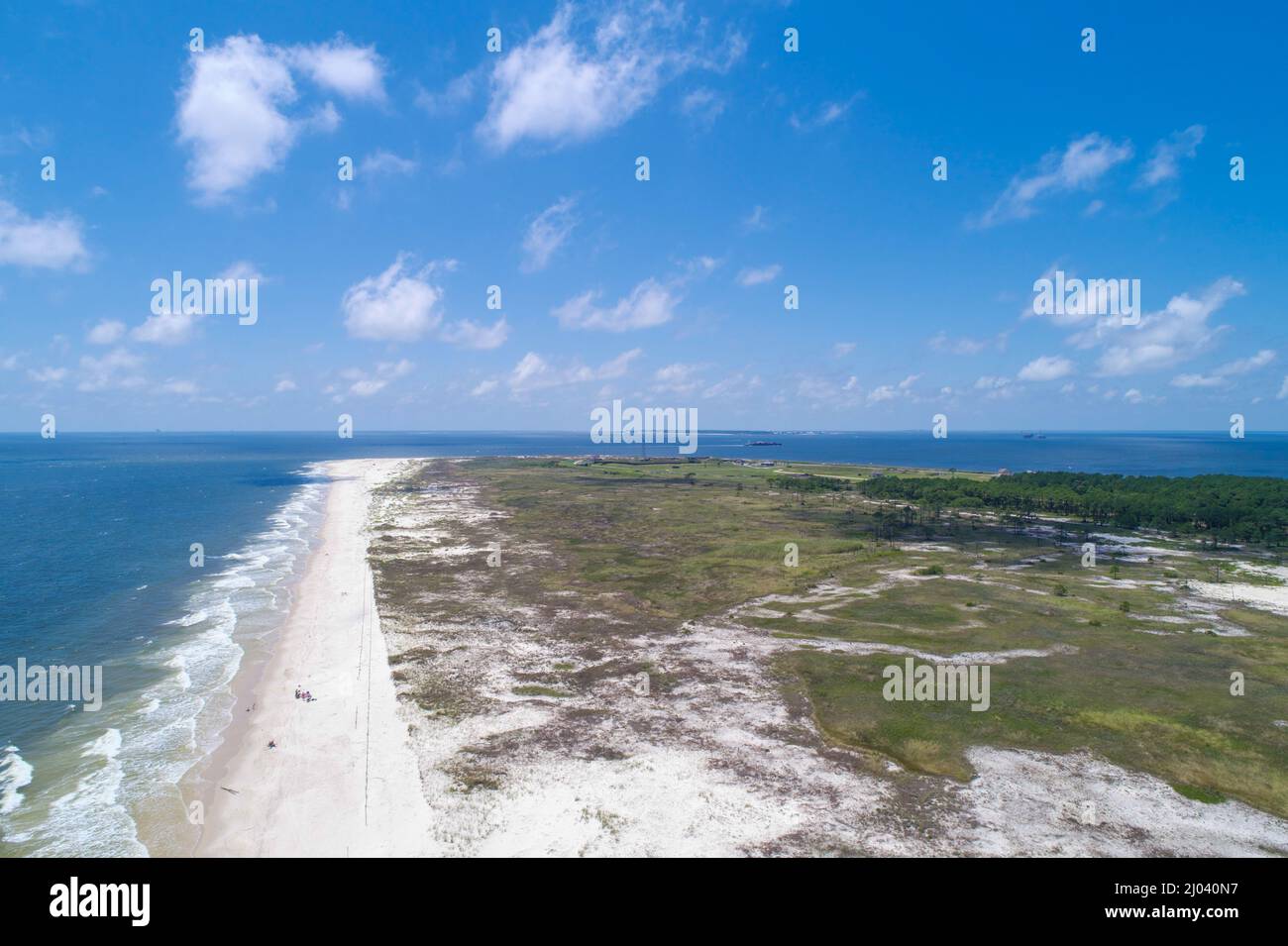 Fort Morgan Beach Stock Photo - Alamy