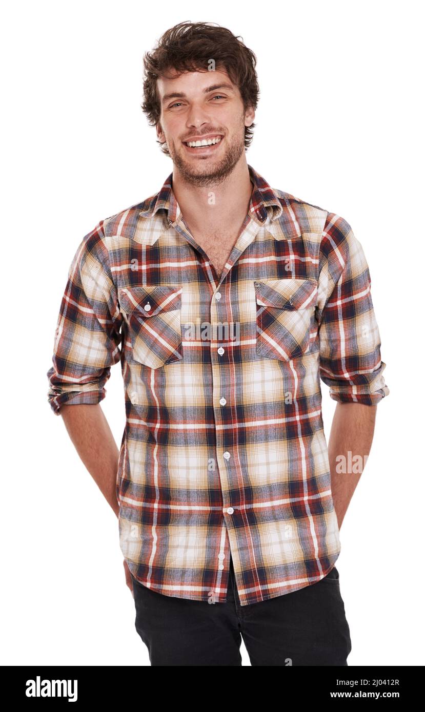 Lifes too short not to smile. Studio portrait of a handsome young man ...