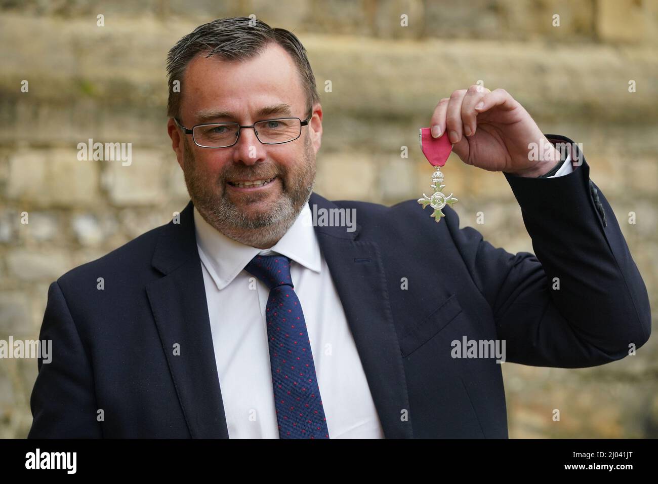 Martyn Phillips after being made an MBE (Member of the Order of the ...