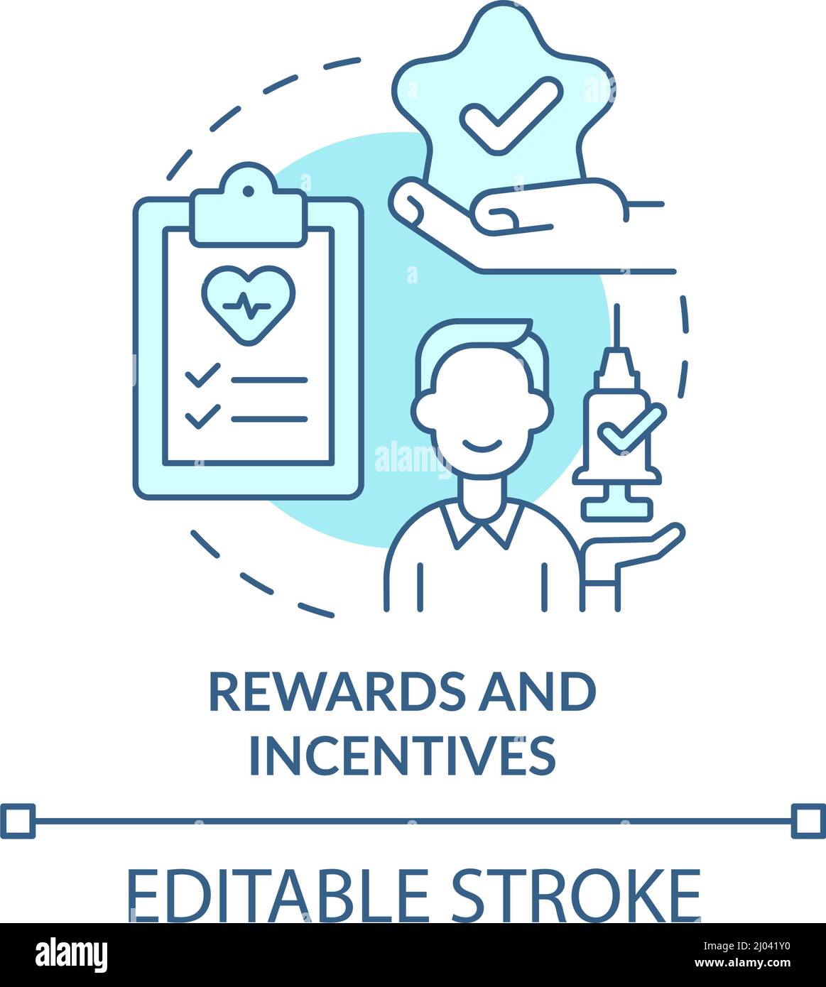 Rewards and incentives turquoise concept icon Stock Vector Image & Art ...