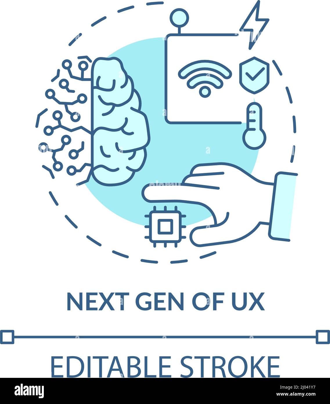 Next gen of UX turquoise concept icon Stock Vector Image & Art - Alamy