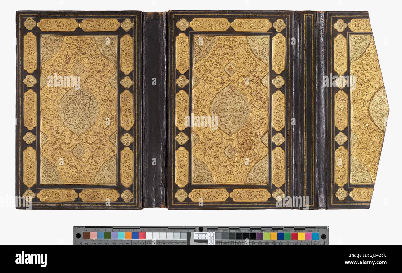 Bookbinding. Iran, 16th century. Manuscripts; covers. Leather, stamped ...