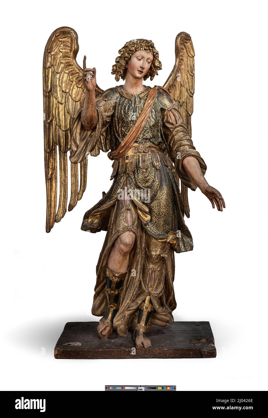 Archangel Raphael. Italy, Naples, circa 1600. Sculpture. Polychromed ...