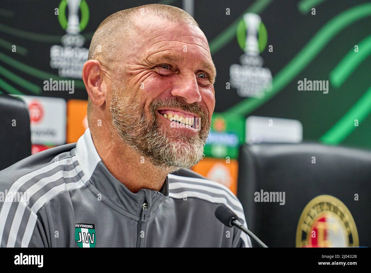 Rotterdam, Netherlands. 16 March 2022, Feyenoord assistent-trainer John ...